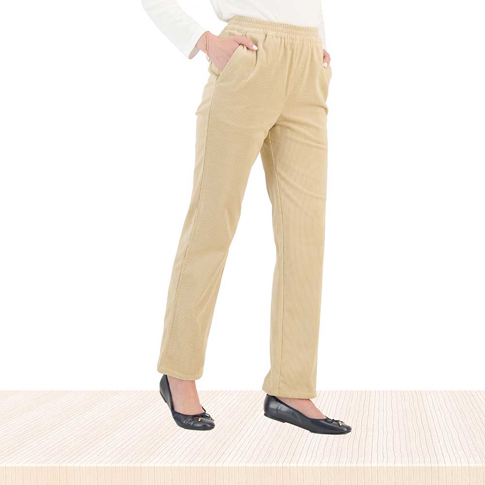 Pull-on stretch cord pants | Easylife