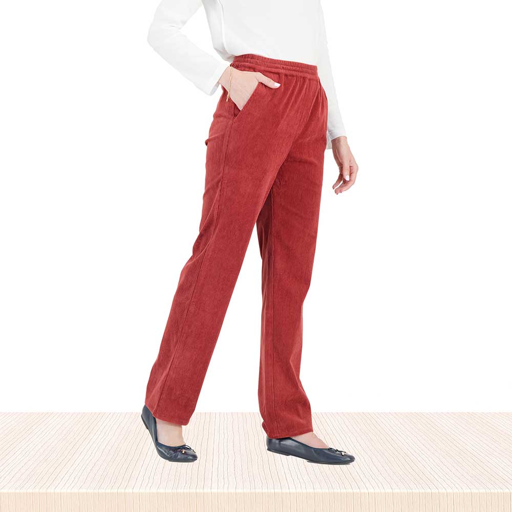 Pull-on stretch cord pants | Easylife