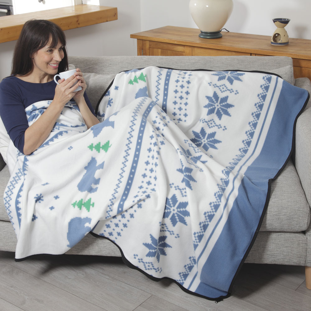 Zip-Up Polar Fleece Cosy Robe | Easylife