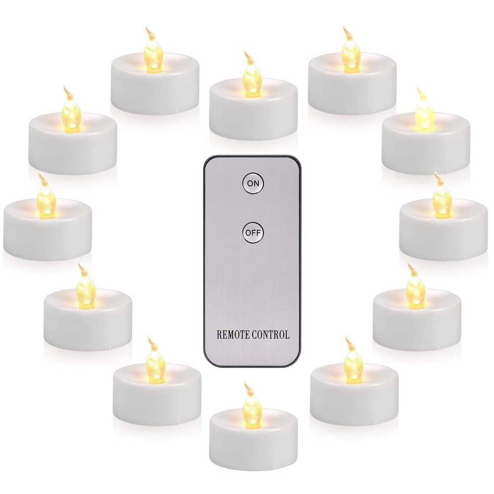 Remote Control Tea Lights (Set of 12) | Easylife