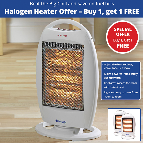 Halogen Heater + 1 FREE | Easylife