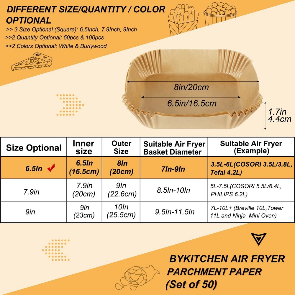 Airfryer Paper Liner (Pack of 100) | Easylife